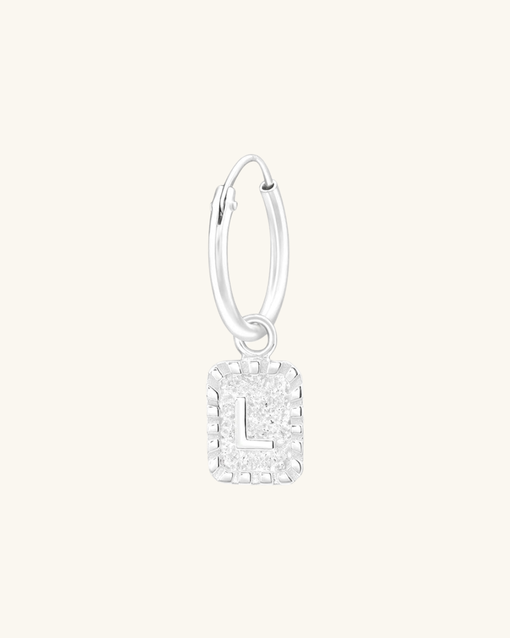 Argolla Placa Letra L de Plata – Zazü