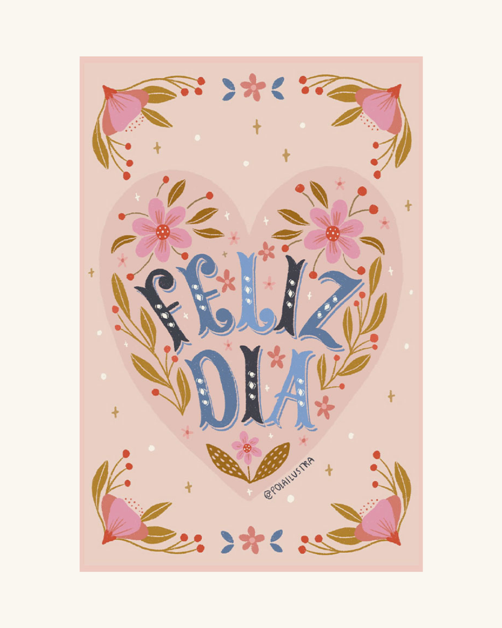 Tarjeta Feliz Día por Pola Ilustra – Zazü