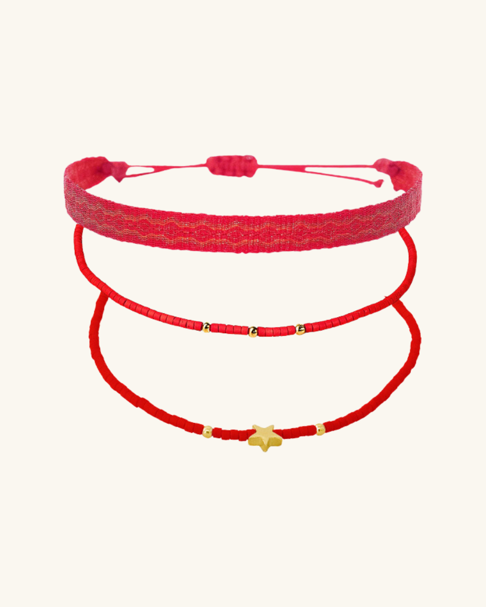 Pack Pulseras Rojas Bañadas – Zazü